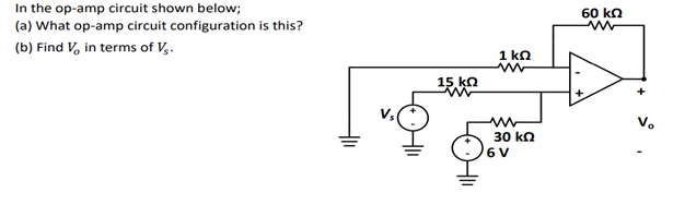 Solved In the op-amp circuit shown below; (a) What op-amp | Chegg.com
