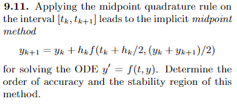 9.11. Applying the midpoint quadrature rule on the | Chegg.com