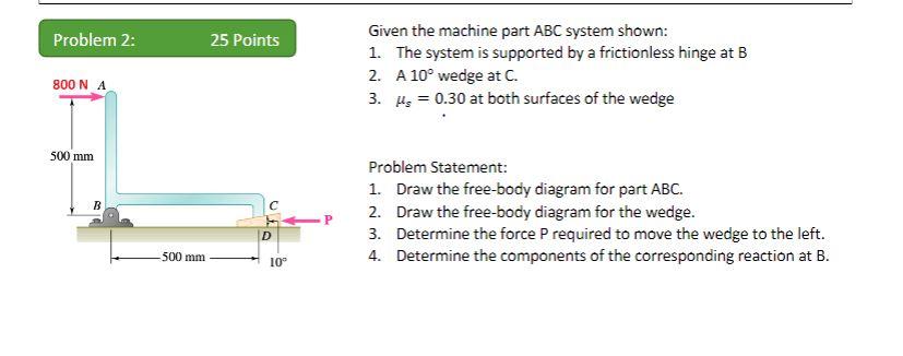 Solved Problem 2: 25 Points Given the machine part ABC | Chegg.com