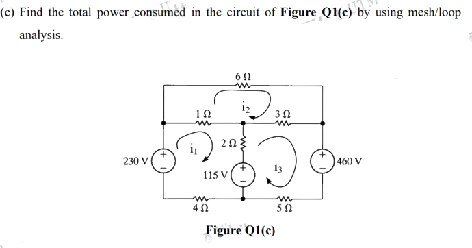Solved Find the total power consumed in the circuit of | Chegg.com