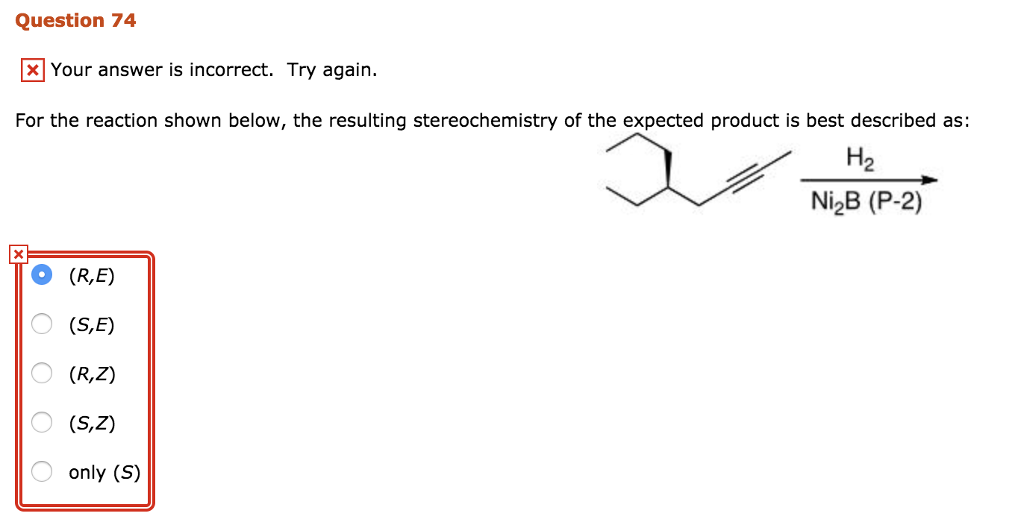 Solved Question 74 Your answer is incorrect. Try again. For | Chegg.com