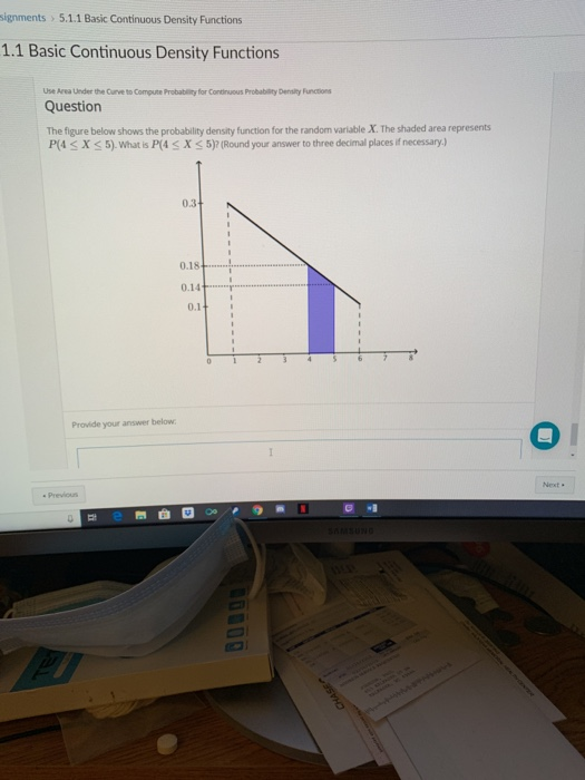 Solved signments 5.1.1 Basic Continuous Density Functions | Chegg.com