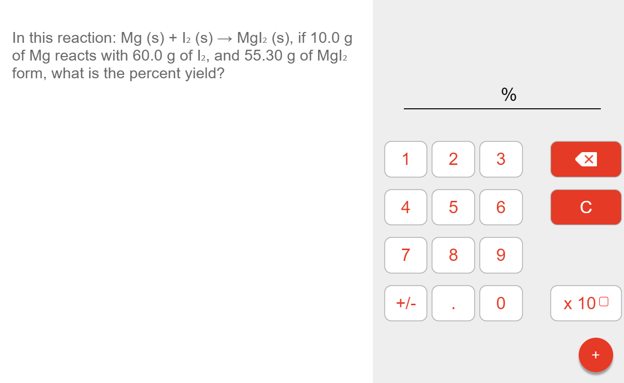 Solved In this reaction: Mg (s) + 12 (s) → Mglu (s), if 10.0 | Chegg.com