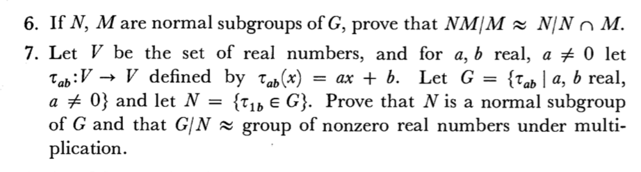 Solved 6. If N, M are normal subgroups of G, prove that NM/M | Chegg.com
