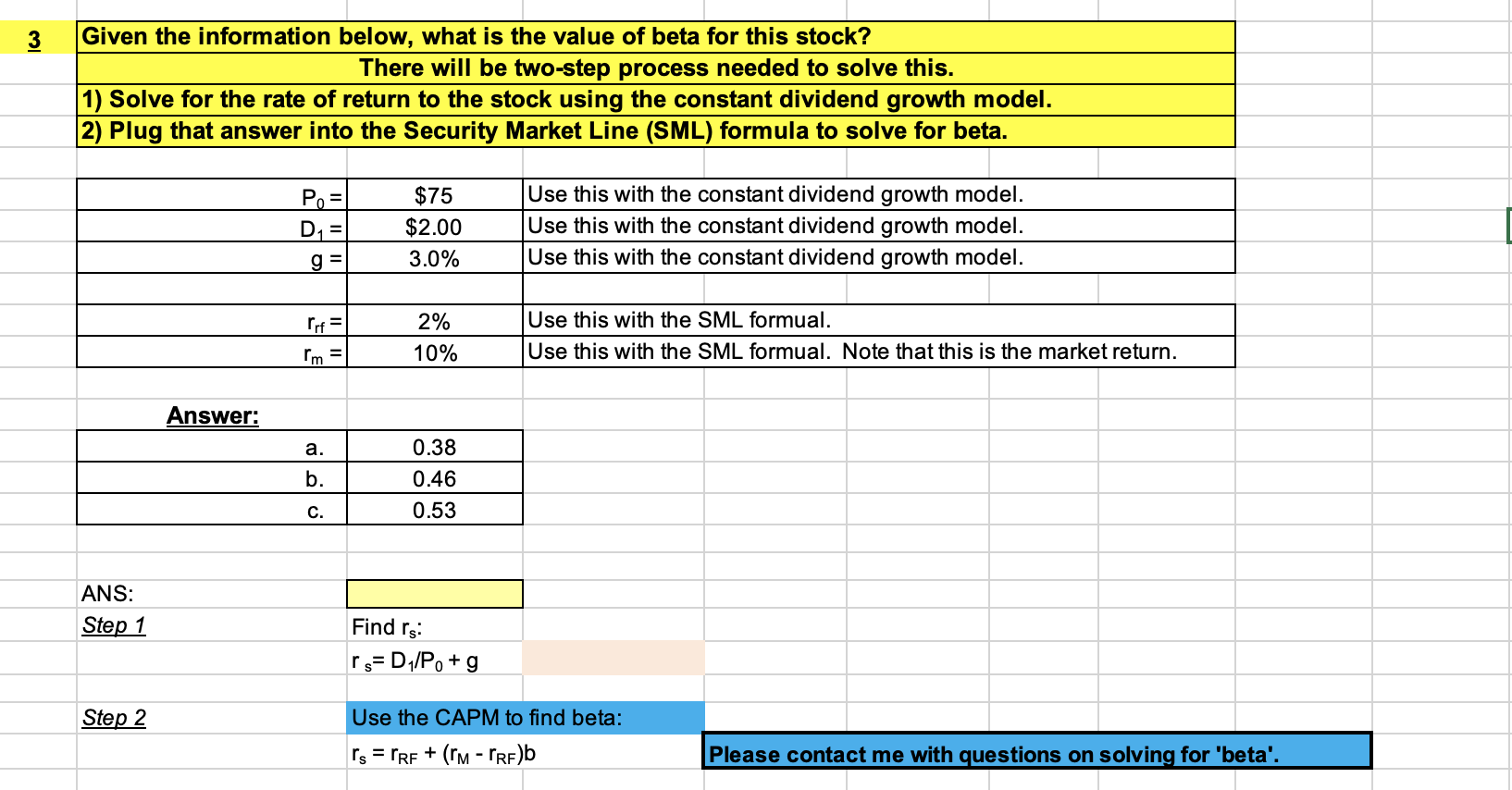 Solved 3 Given the information below, what is the value of | Chegg.com