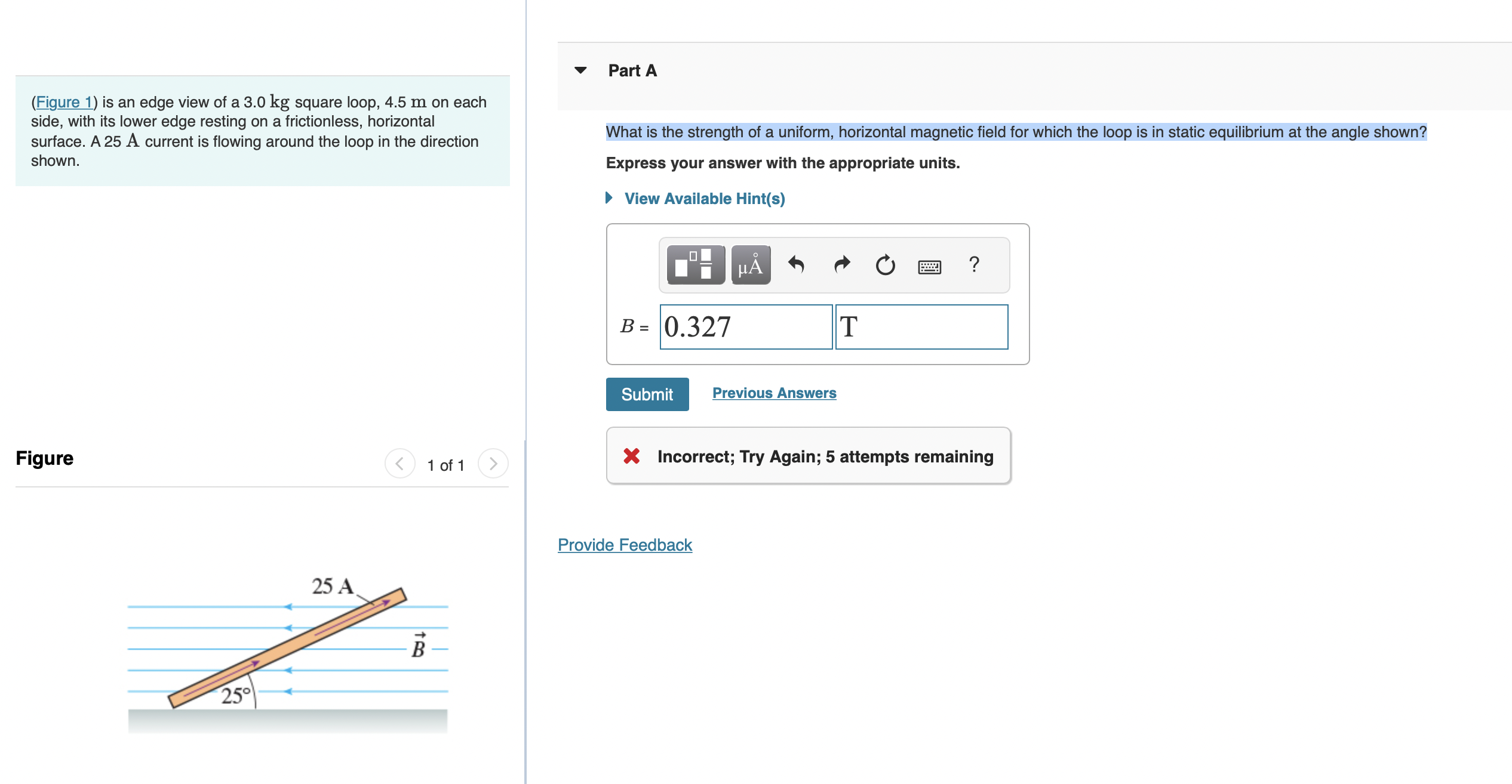 Solved (Figure 1) ﻿is an edge view of a 3.0kg ﻿square loop, | Chegg.com