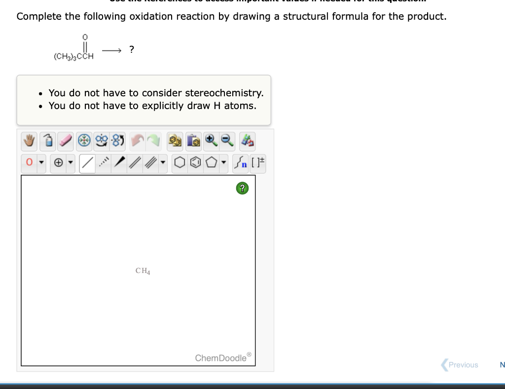 Solved Complete the following oxidation reaction by drawing | Chegg.com