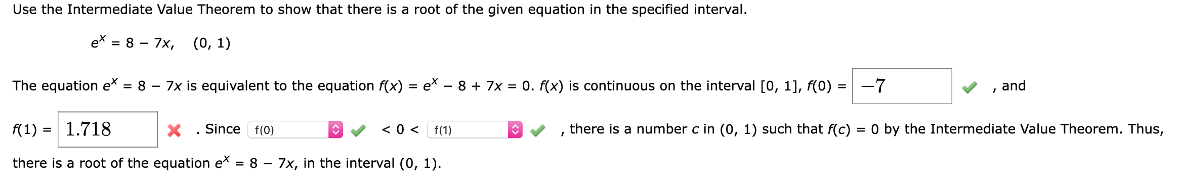 Solved Use the Intermediate Value Theorem to show that there | Chegg.com