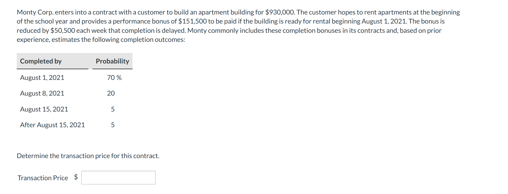 Solved Monty Corp. enters into a contract with a customer to | Chegg.com