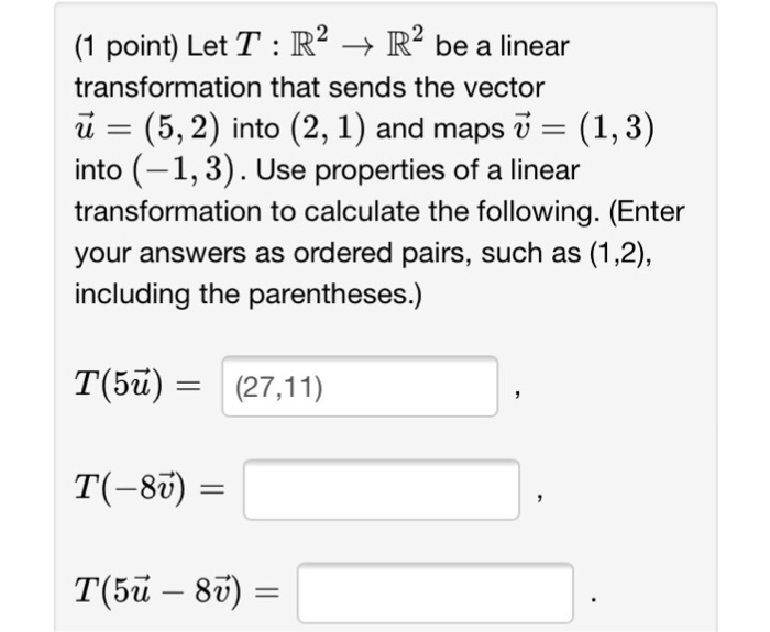 Solved Let T R^2 rightarrow R^2 be a linear transformation | Chegg.com