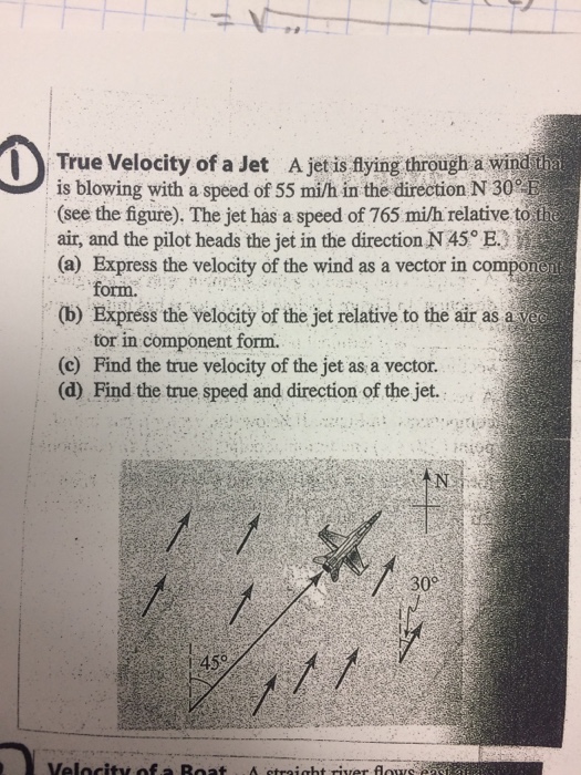 Solved 0 True Velocity of a Jet A jet is flying through a | Chegg.com