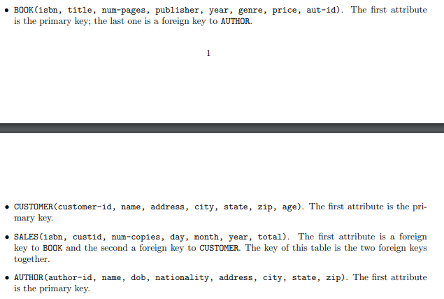 Solved You are presented a database/schema that looks like | Chegg.com