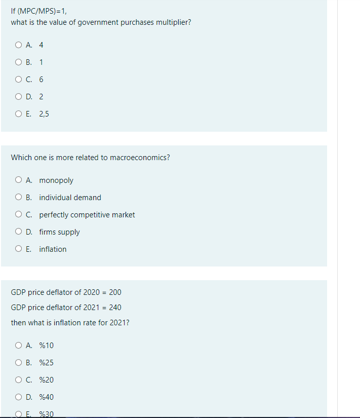 Solved If (MPC/MPS)=1, what is the value of government | Chegg.com
