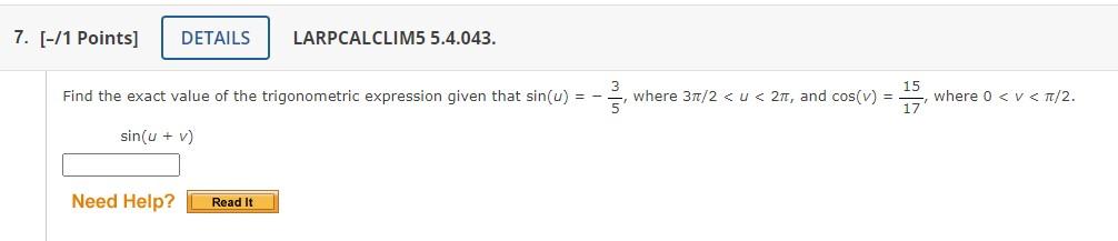 Solved Find the exact value of the trigonometric expression | Chegg.com