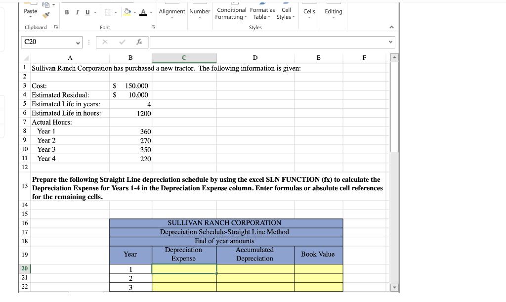Solved Prepare the following Straight Line depreciation | Chegg.com
