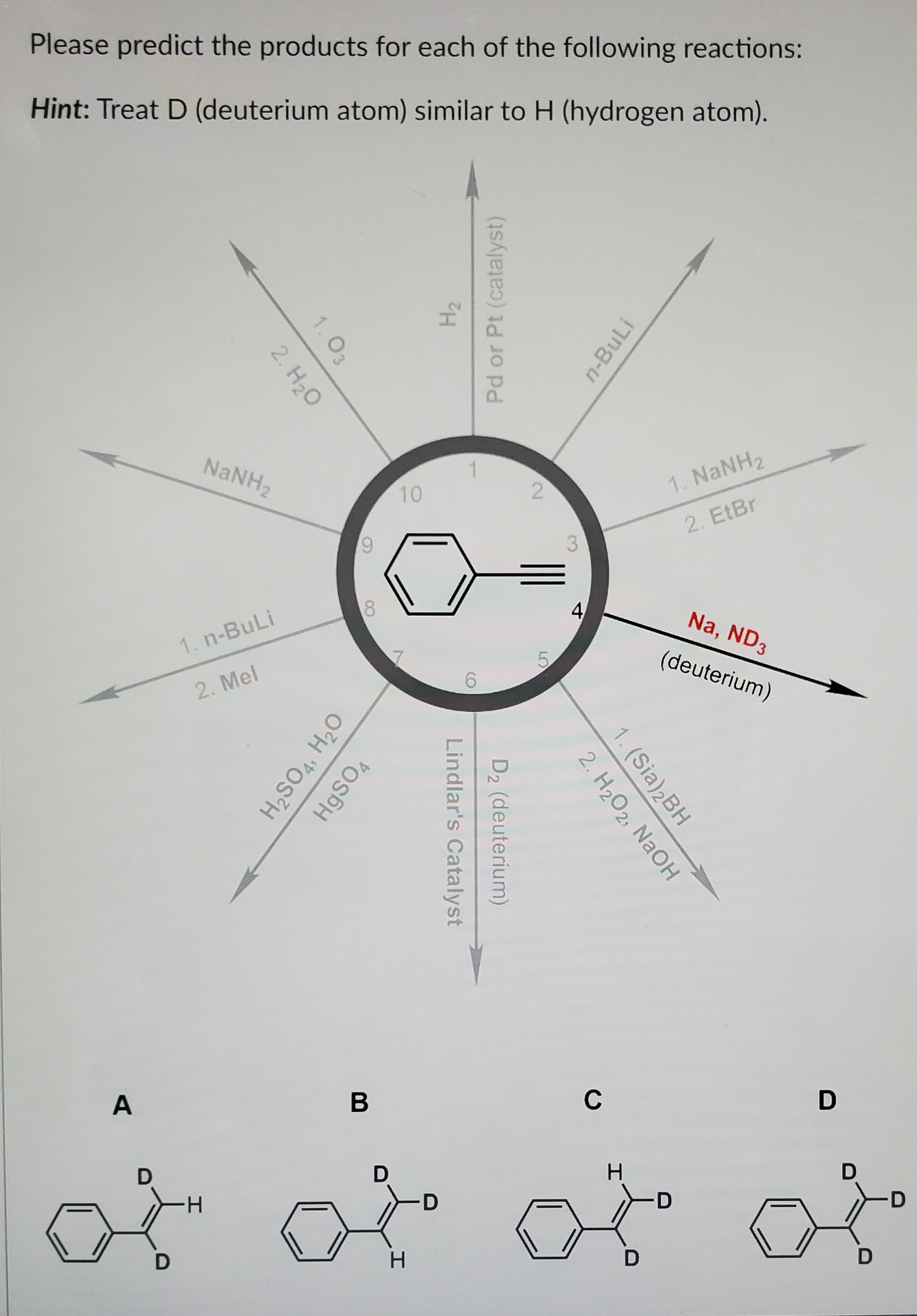 Solved Please predict the products for each of the following | Chegg.com Solved Please predict the products for each of the following | Chegg.com