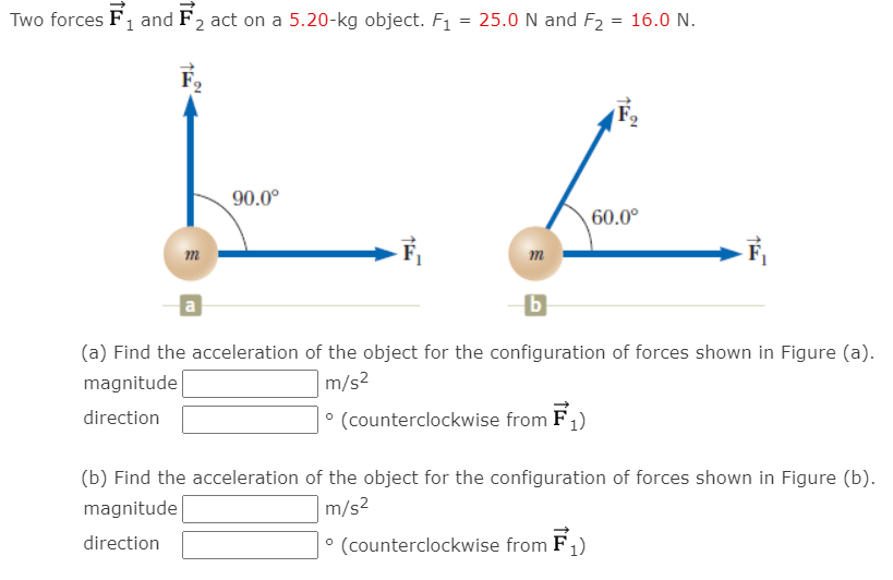 Solved Two Objects With Masses Of 3 35 Kg And 4 20 Kg Are