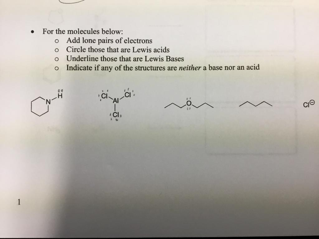 Solved For the molecules below: Add lone pairs of electrons | Chegg.com