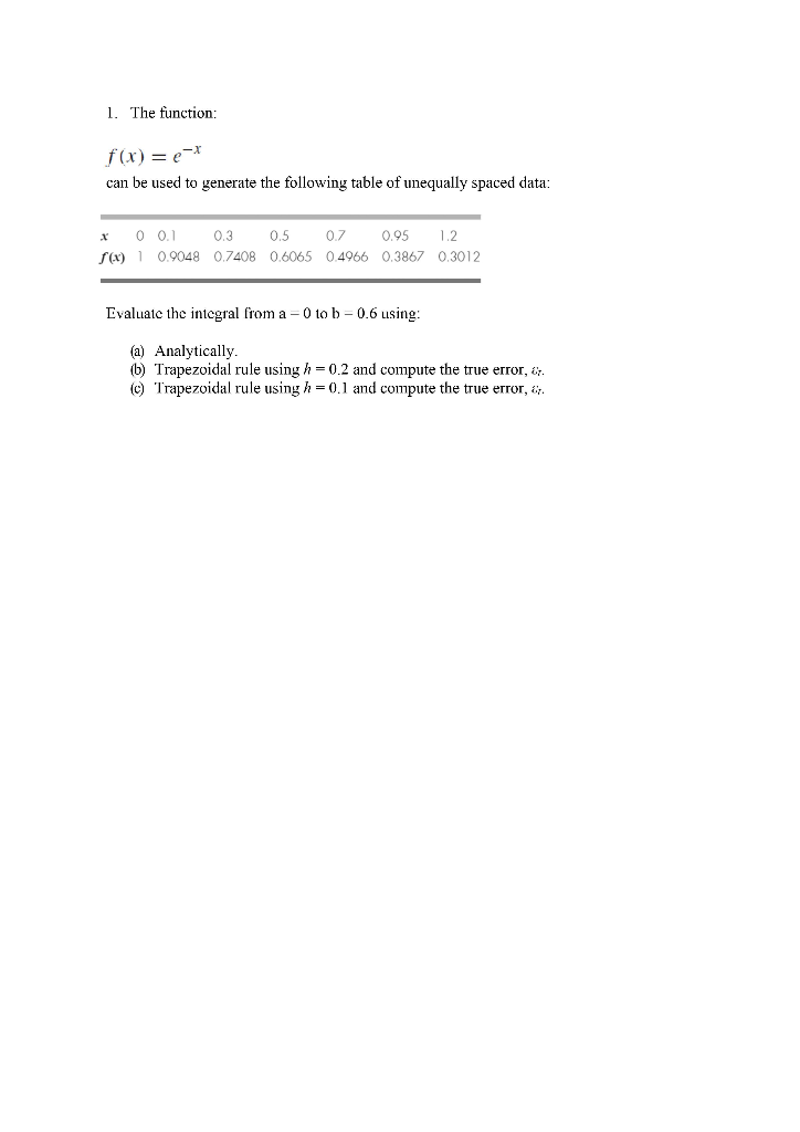 Solved 1 The Function Fx E Can Be Used To Generate 