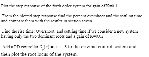 Solved A control system has the following forward path | Chegg.com