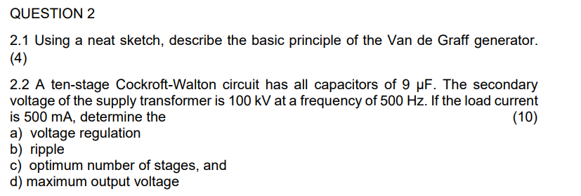 Solved 2.1 Using a neat sketch, describe the basic principle | Chegg.com