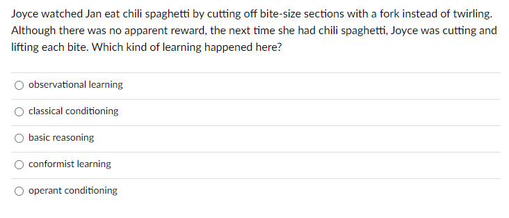 Solved Joyce watched Jan eat chili spaghetti by cutting off | Chegg.com