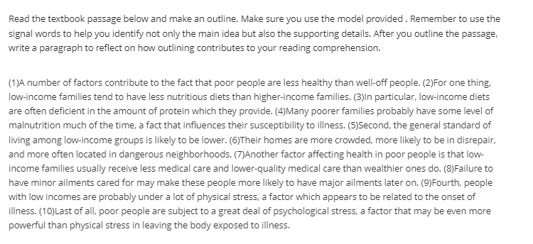 Solved Read the textbook passage below and make an outline. | Chegg.com