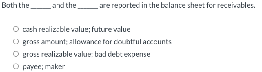 Solved Both the ______and the _________ are reported in the | Chegg.com