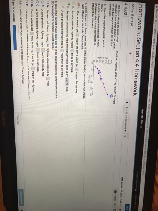 Solved secure https://www.mathxl.com/Student/PlayerHomework | Chegg.com
