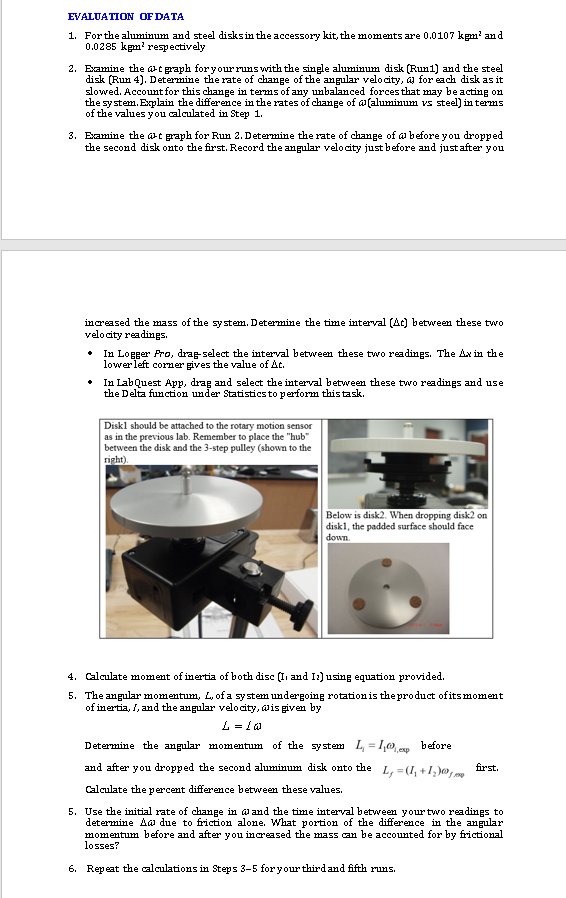 Solved PROCEDURE 1. Mount the Rotary Motion Sensor to the | Chegg.com