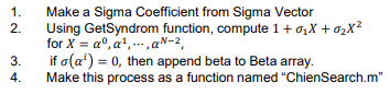 Solved RS Decoding in Matlab Let's make a function that | Chegg.com
