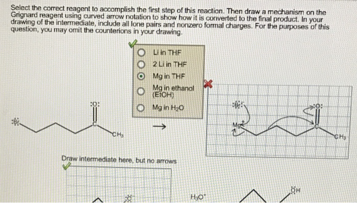 Solved select the correct reagent to accomplish the first | Chegg.com