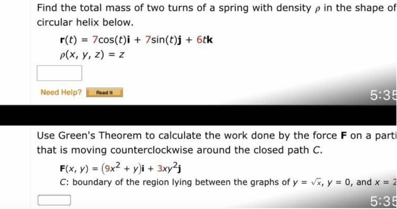 Solved Find the total mass of two turns of a spring with | Chegg.com
