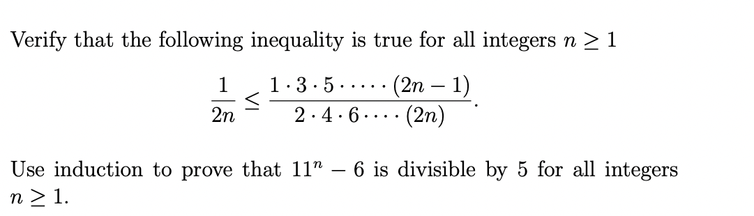 Solved Verify that the following inequality is true for all | Chegg.com