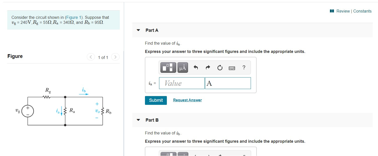 Solved n Review Constants Consider the circuit shown in | Chegg.com