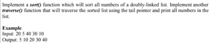 Solved Implement A Sort Function Which Will Sort All 