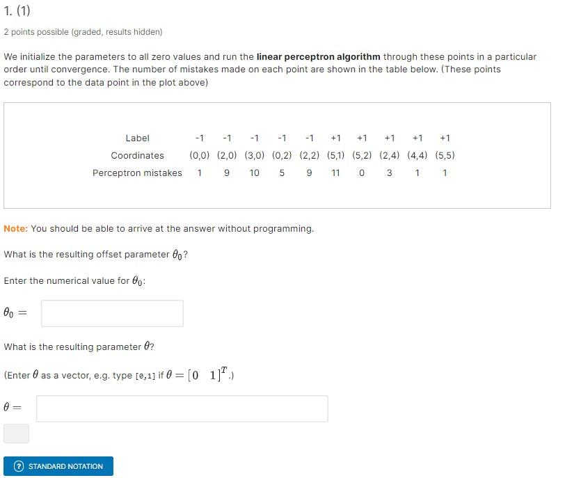 Solved 1 1 2 Points Possible Graded Results Hidden We 