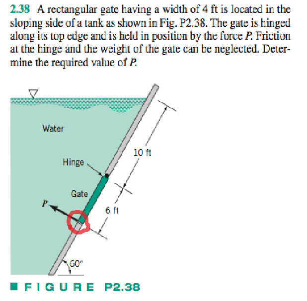 Solved FLUID STATICS Chapter 2 Is this Problem but hinge | Chegg.com