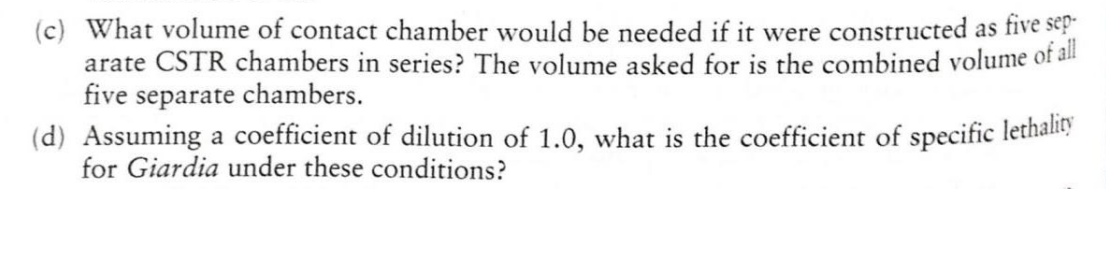 Solved Chlorine is used for primary disinfection at a water | Chegg.com