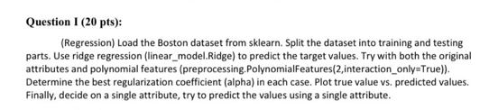 Solved PLEASE SOLVE JAVA Question I (20 pts): (Regression) | Chegg.com