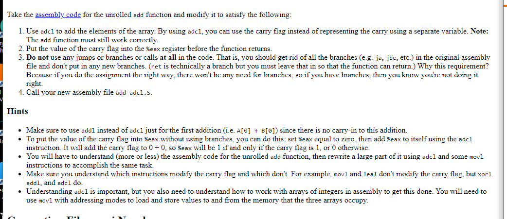 Assembly code /////// .file | Chegg.com