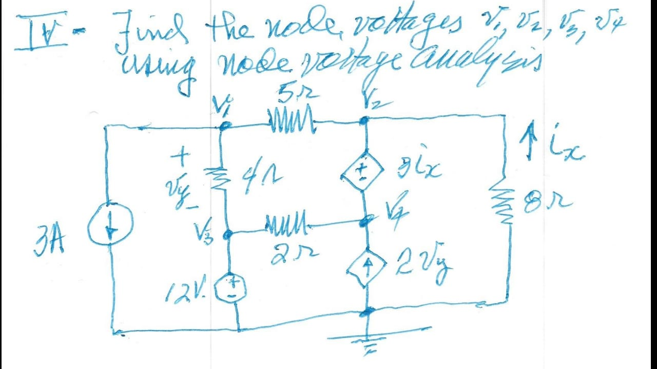 Solved Find the node voltages v1, v2, v3 and v4 using node | Chegg.com