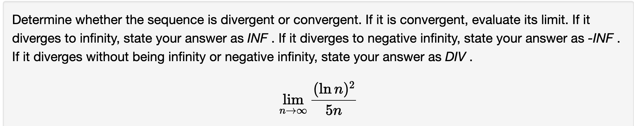 Solved Determine whether the sequence is divergent or | Chegg.com