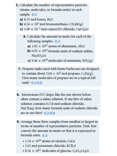 Solved 5. Calculate the number of representative particles | Chegg.com