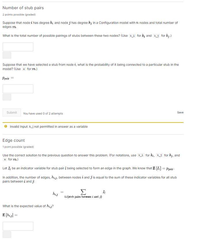 Solved Number of stub pairs 2 points possible (graded) | Chegg.com