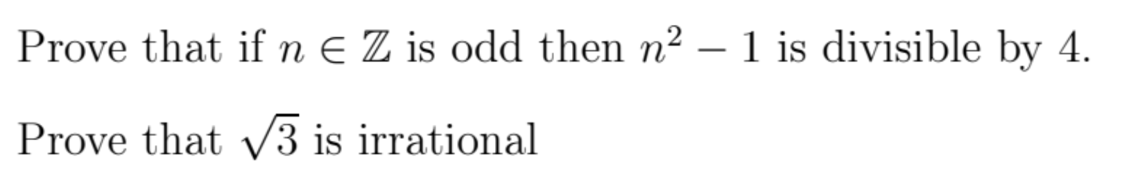 Solved Prove that if n E Z is odd then n2 – 1 is divisible | Chegg.com