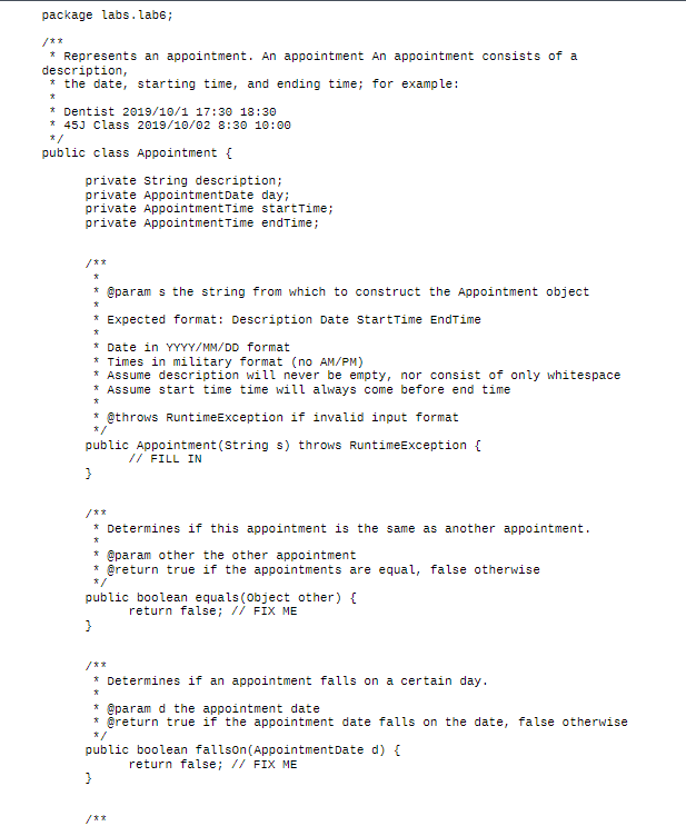 Solved Problems 6-10: AppointmentsWrite a program to design | Chegg.com
