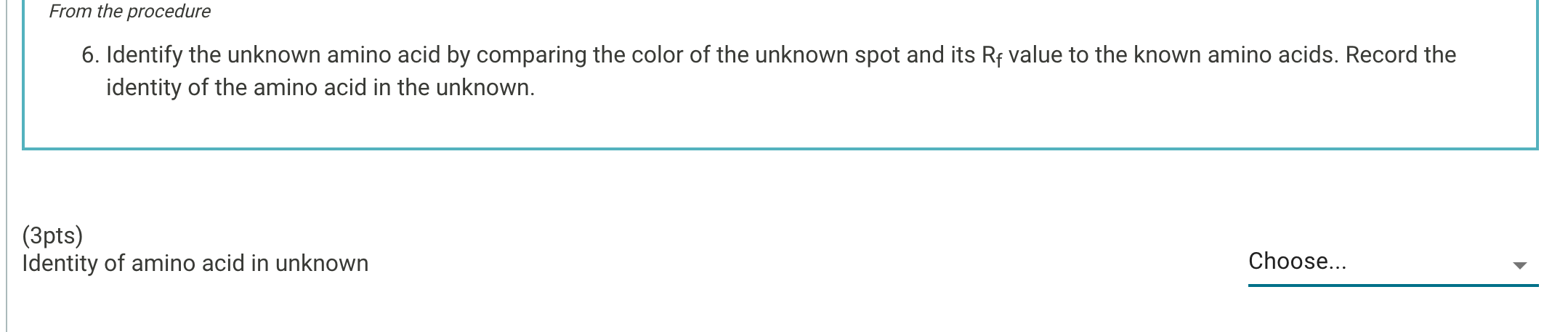 Report Table AA.2: TLC of Amino Acids Table view Dist | Chegg.com