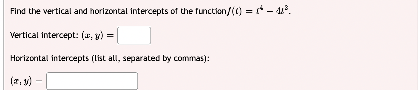 Solved Find the vertical and horizontal intercepts of the | Chegg.com