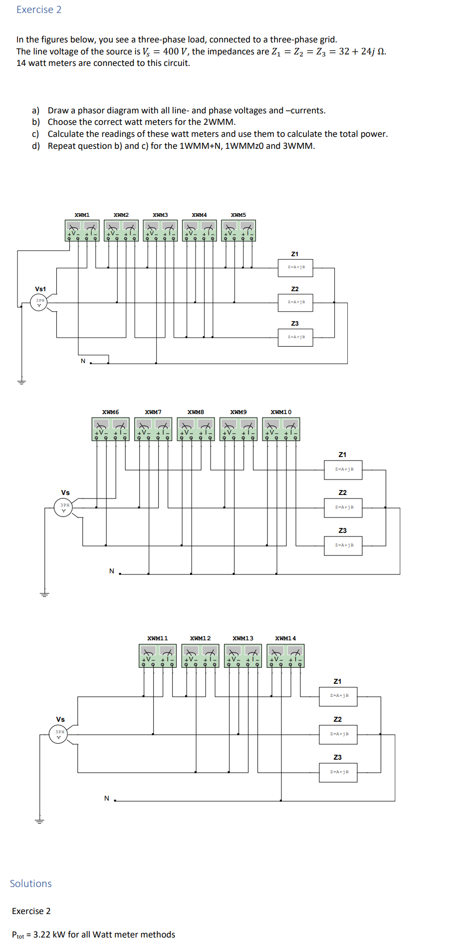 In the figures below, you see a three-phase load, | Chegg.com